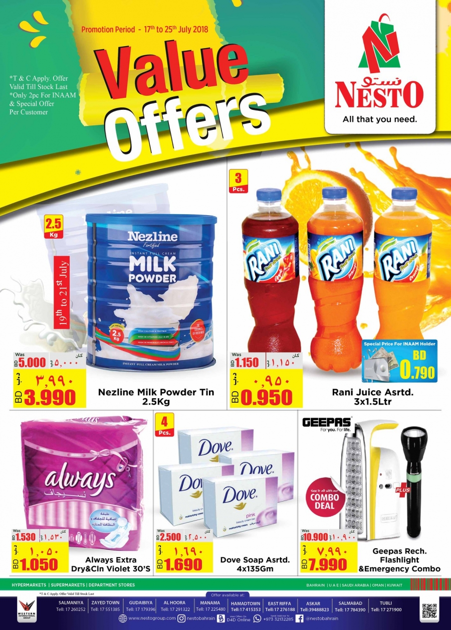 Nesto Supermarket Best Value Offers in Bahrain
