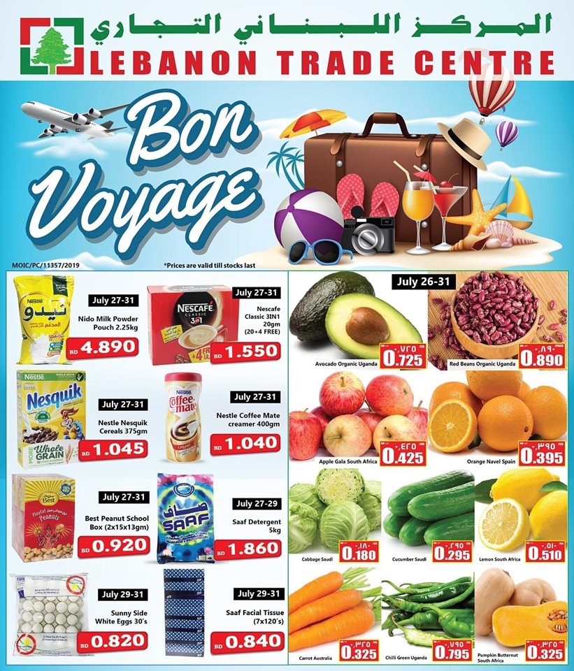 Lebanon Trade Centre Bon Voyage Offers in Bahrain