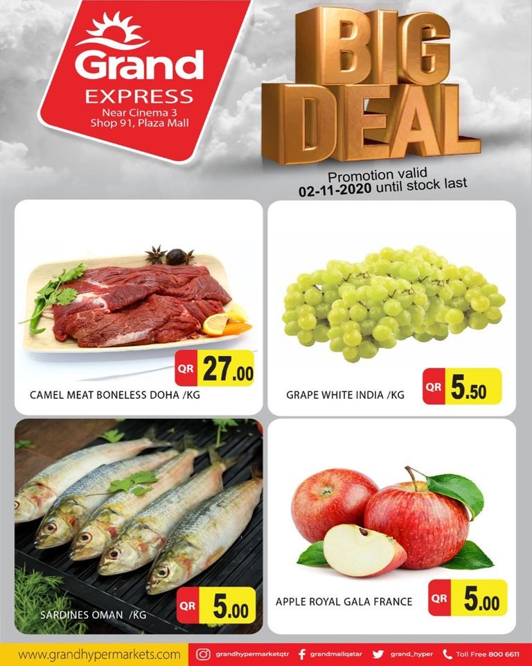 Grand Express Plaza Mall Qatar Big Deal 02 November 2020