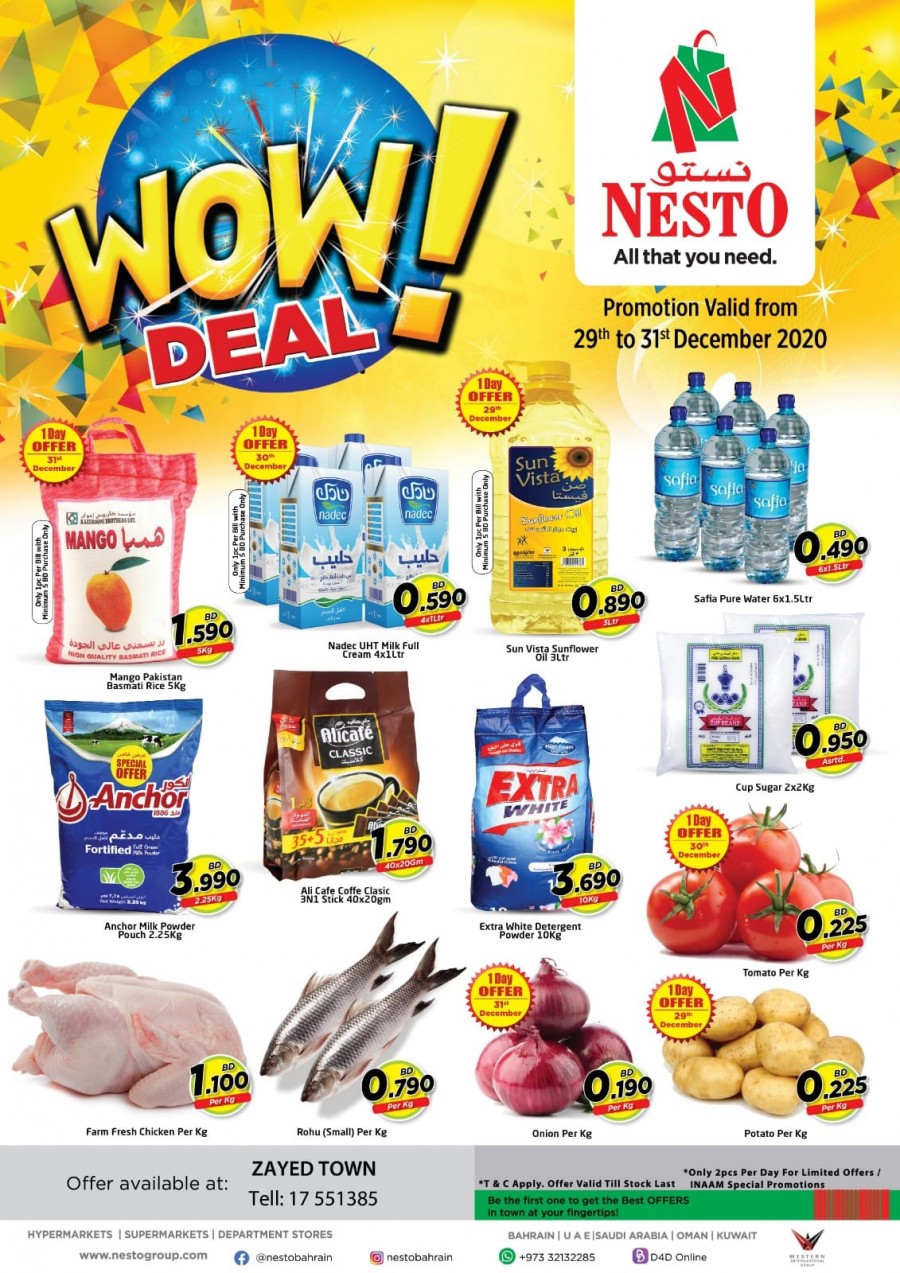 Nesto Hypermarket Zayed Town Wow Deals | Bahrain Offers