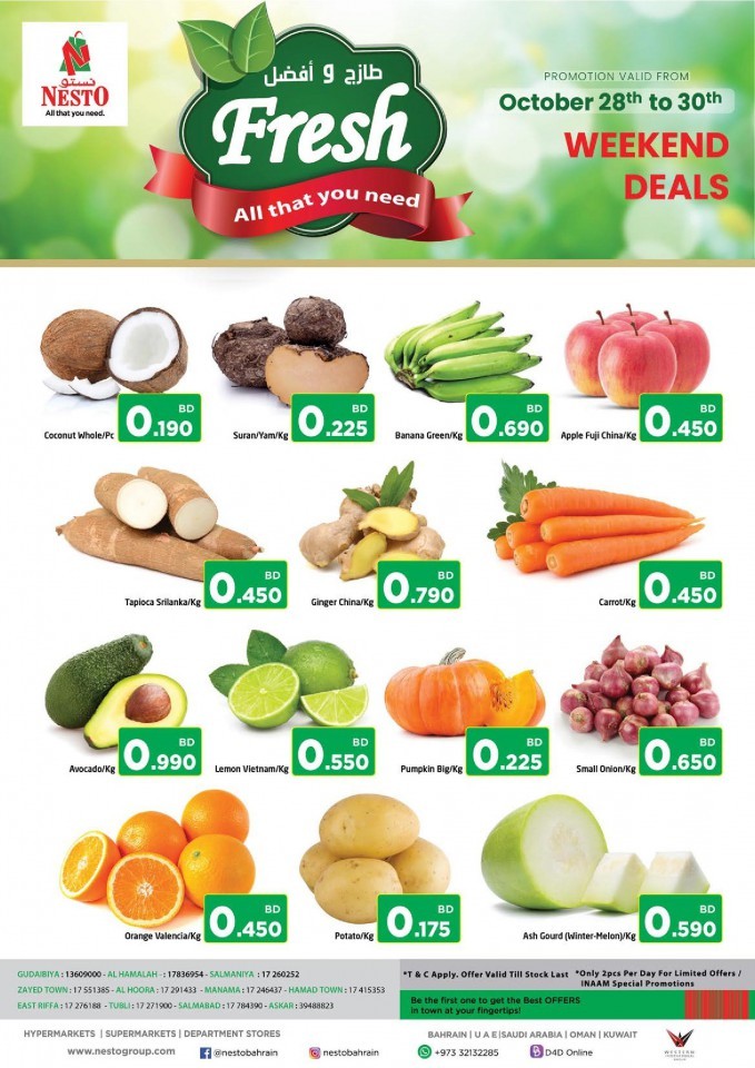 Nesto Hypermarket Bahrain Fresh Weekend Promotion