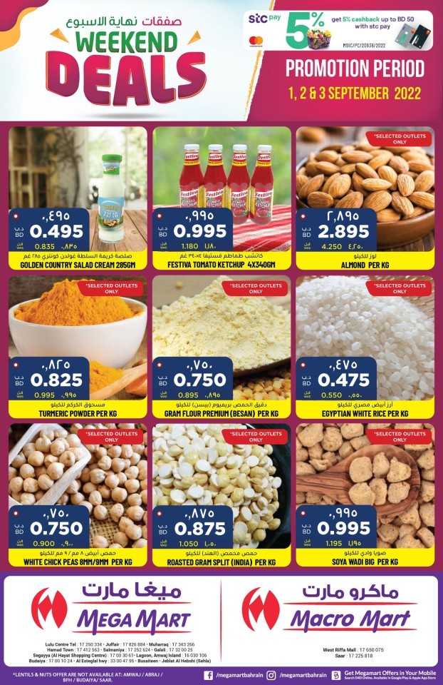 Mega Mart Weekend Deals 01-03 September 2022 | Bahrain Deals
