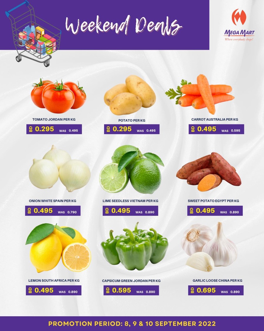 Mega Mart Weekend Deals 8-10 September 2022 | Bahrain Deals