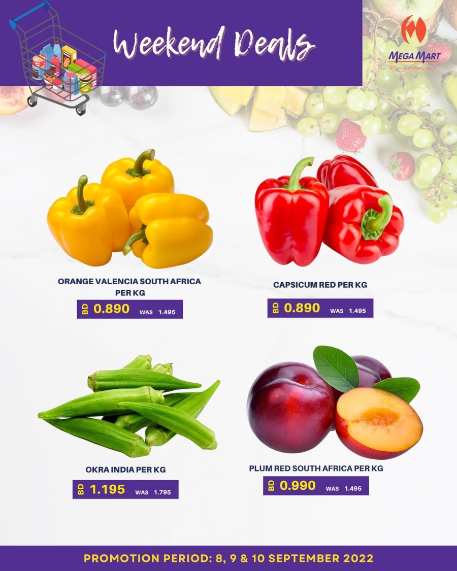Mega Mart Weekend Deals 8-10 September 2022 | Bahrain Deals