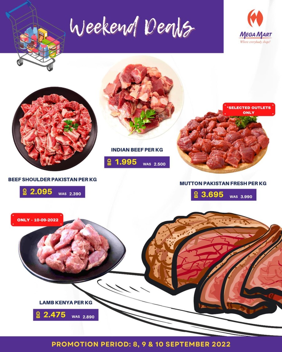 Mega Mart Weekend Deals 8-10 September 2022 | Bahrain Deals