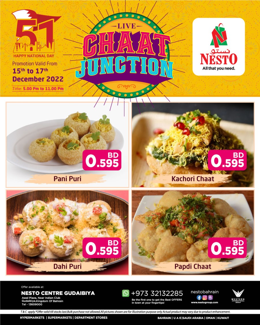 Nesto Centre Gudaibiya Chaat Junction | Bahrain Offers