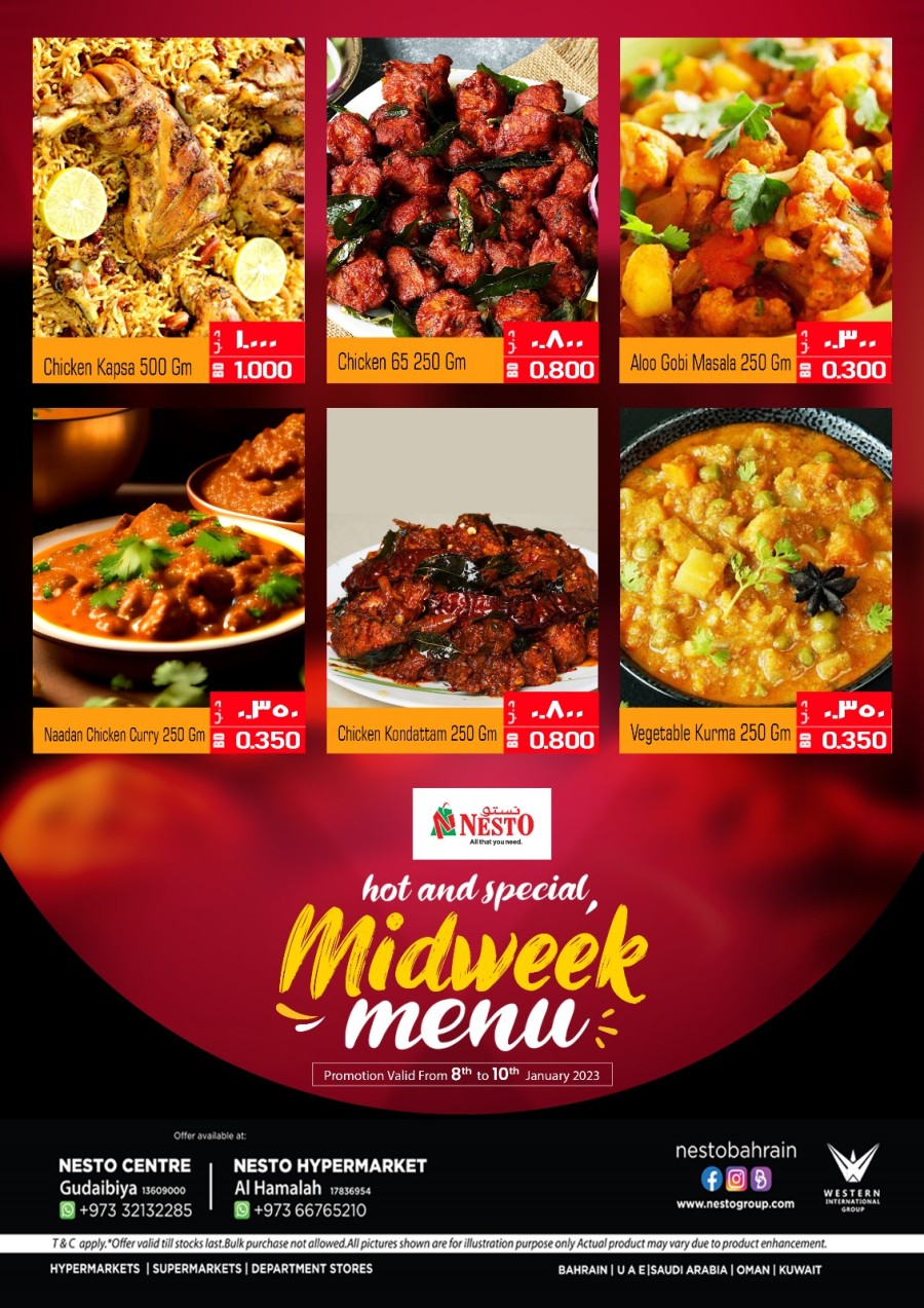 Nesto Hot & Special Midweek Menu Offer | Bahrain Offers 2024